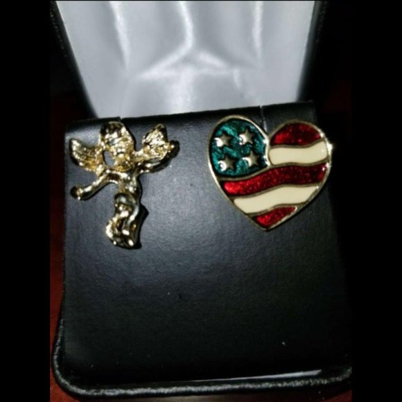 Jewelry | Guardian Angelamerican Flag Lapel Pins | Poshmark